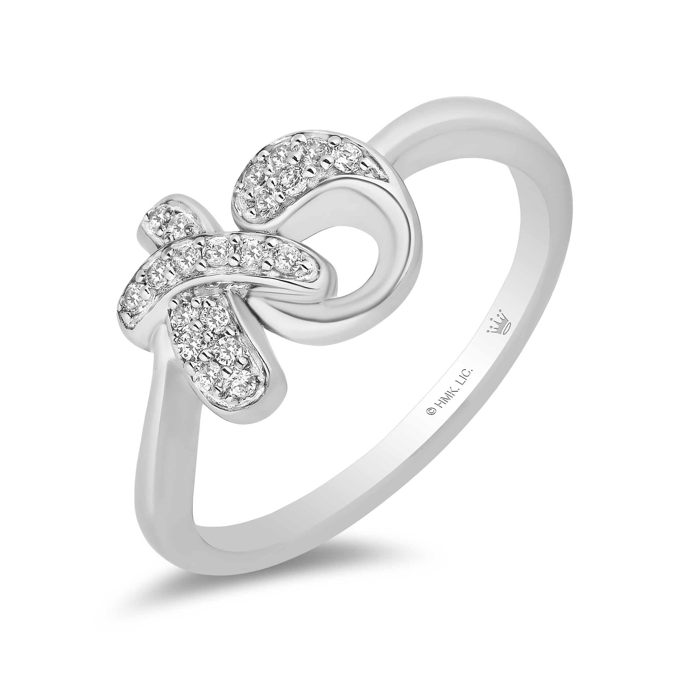 Hallmark Fine Jewelry Sculpted Hug and Kiss Ring in Sterling Silver wi